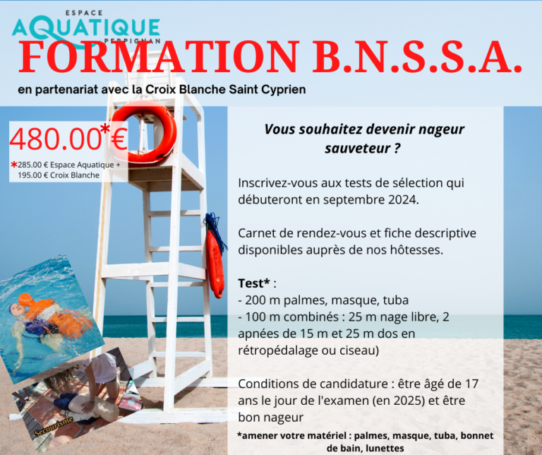 FORMATION BNSSA MOULIN A VENT – Espace Aquatique Perpignan